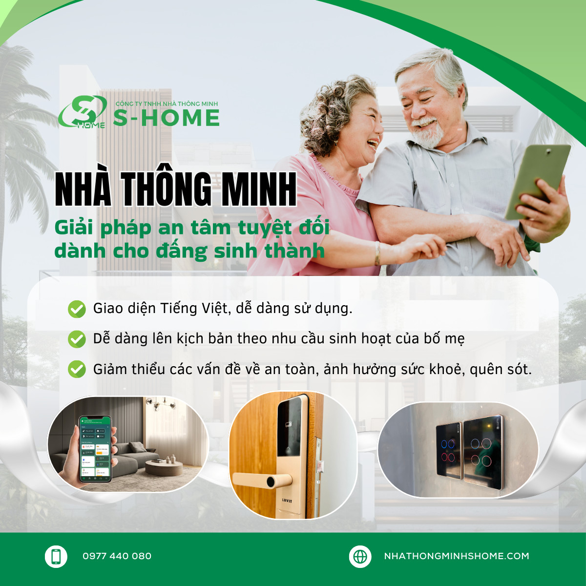 Nhà thông minh - Giải pháp an tâm tuyệt đối dành cho đấng sinh thành